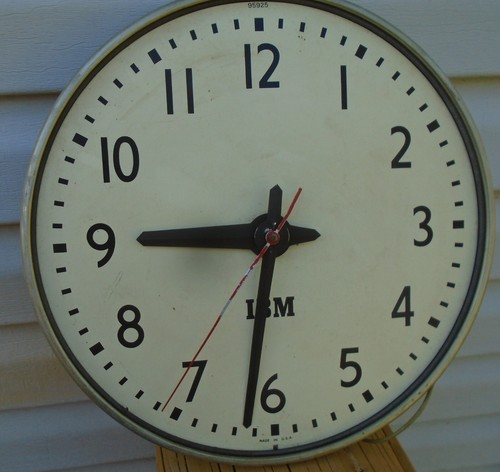 Vintage IBM Round Electric Wall Clock 95925 No Glass | eBay