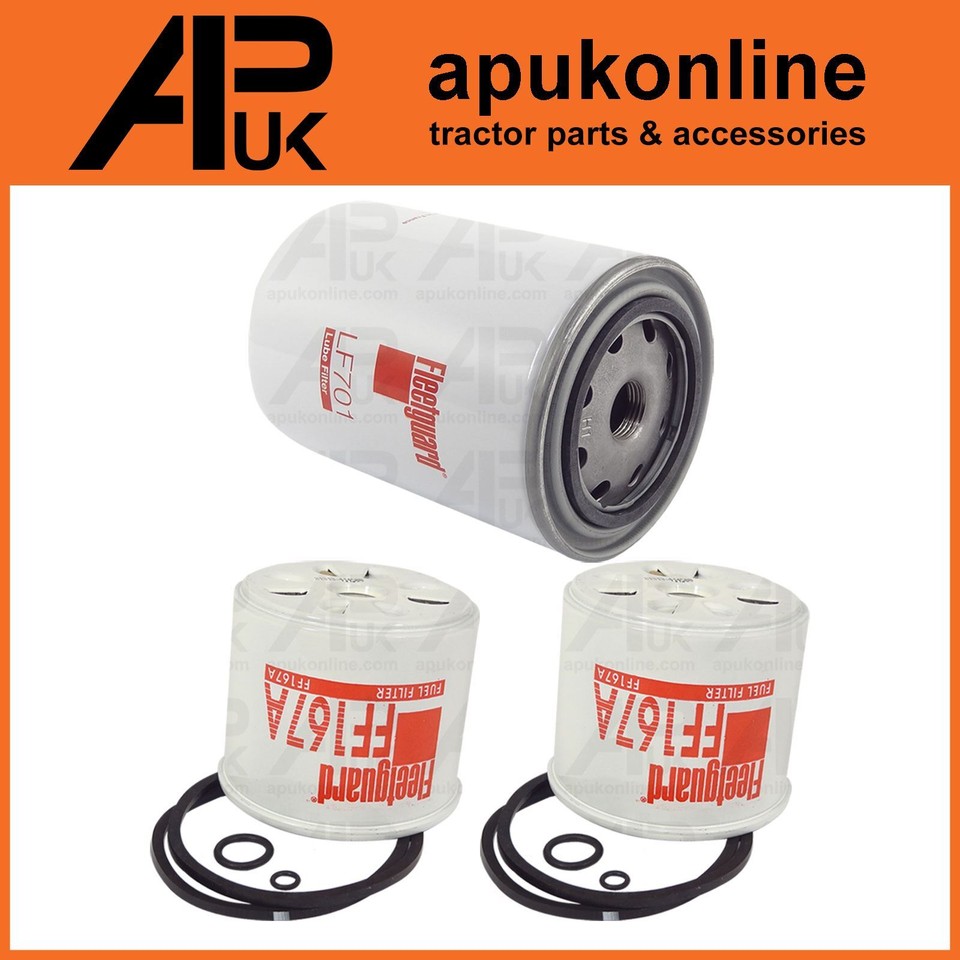 Fleetguard Fuel & Long Oil Filter Set for Ford 7600 7610 335 2610 2910 ...