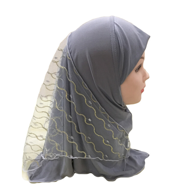 2-6Y Muslim Kids Girls All Cover Hijab Scarf Islamic Ramadan Headwear ...