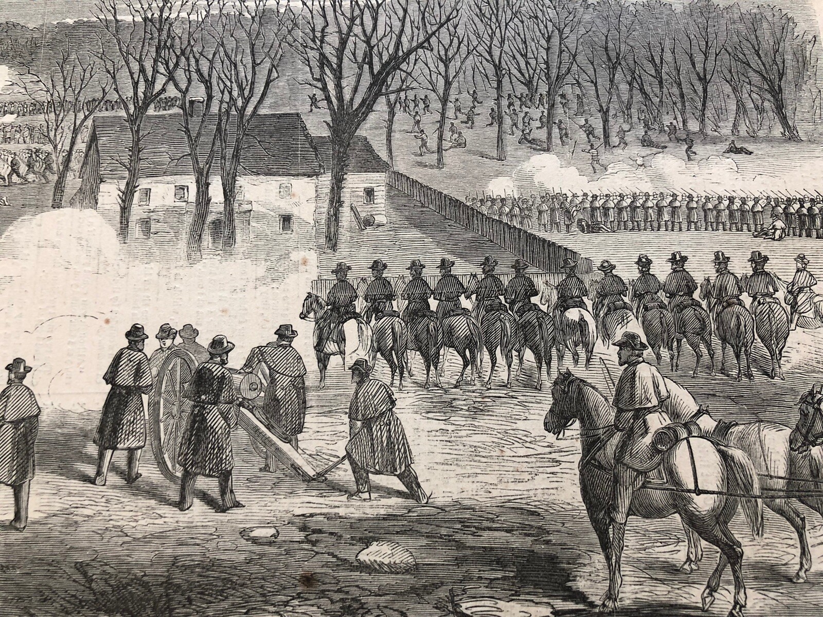 1862 Harpers Antique Print Civil War Battle Of Dranesville Virginia ...