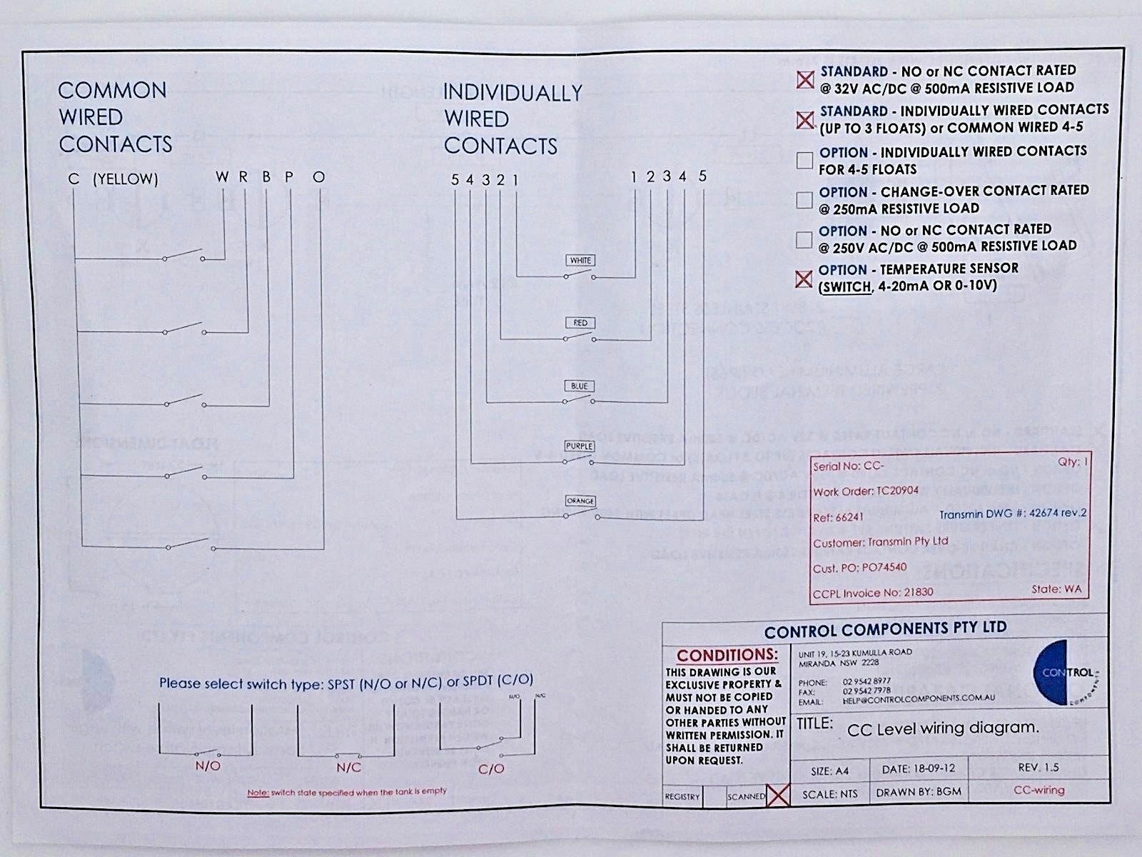 STAUFF SN2 42674 Sensor Liquid Float Level Switch Oil Temperature 32VAC ...
