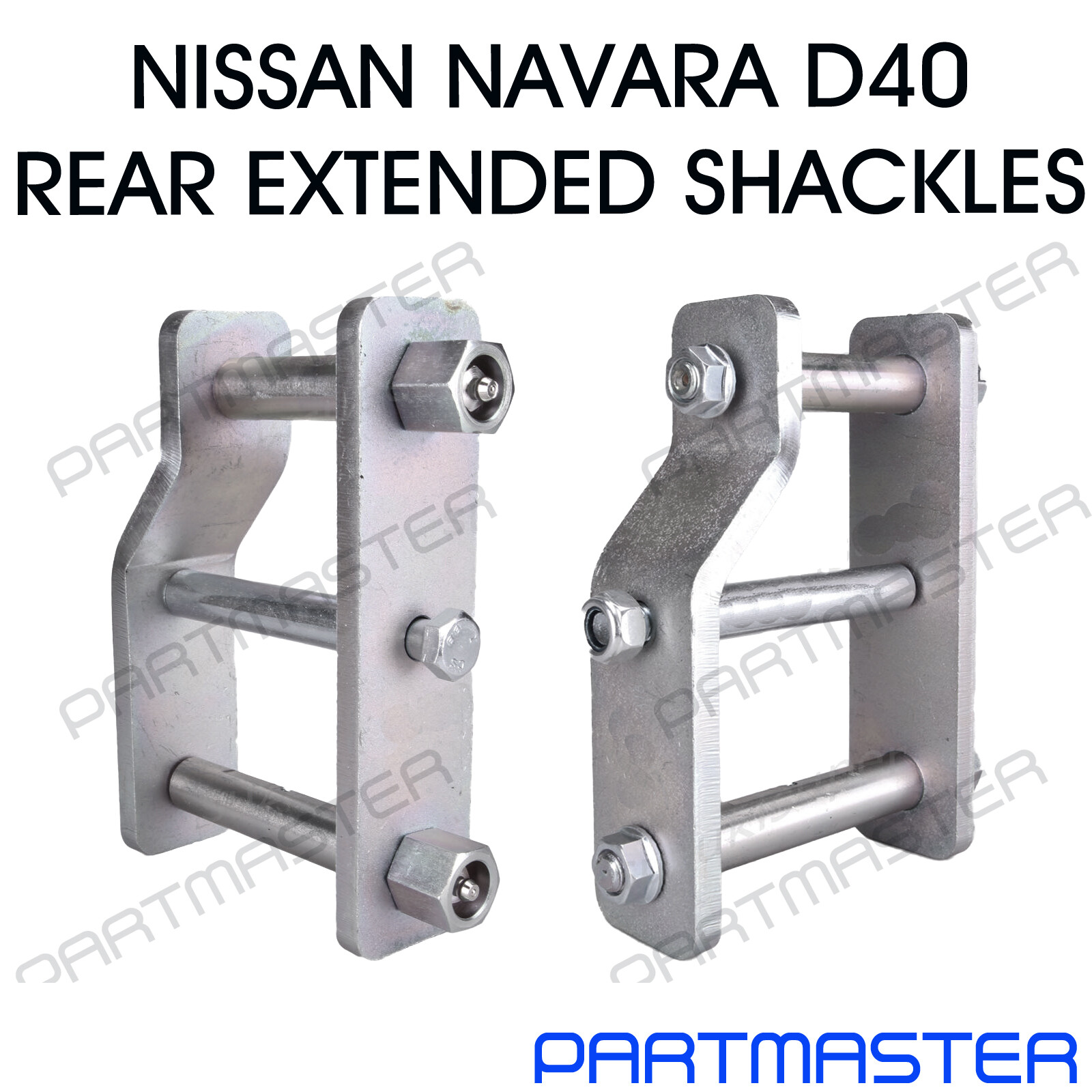 HEAVY DUTY 2" Rear Extended Greasable Shackles For Nissan Navara D40 ...