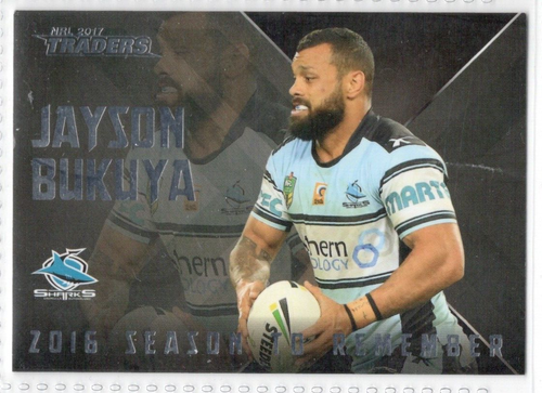 🔥 2017 TRADERS INSERT SEASON TO REMEMBER JAYSON BUKUYA #SR8 🔥 FREE ...
