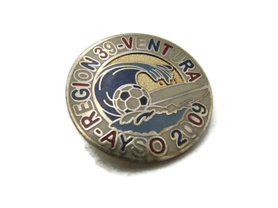 2009 AYSO Region 39 Ventura Lettered Soccer Pin Silver Tone | eBay
