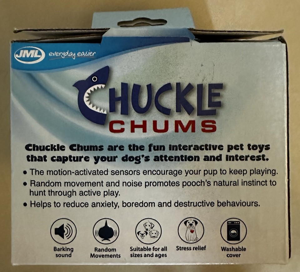JML Chuckle Chums Shark Dog Toy | eBay UK
