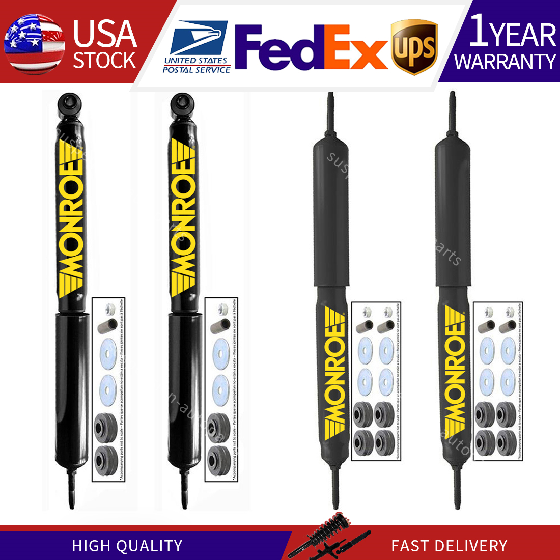 Front Rear Shocks Struts For IC Corporation RE School Bus 8.7L 2007 ...