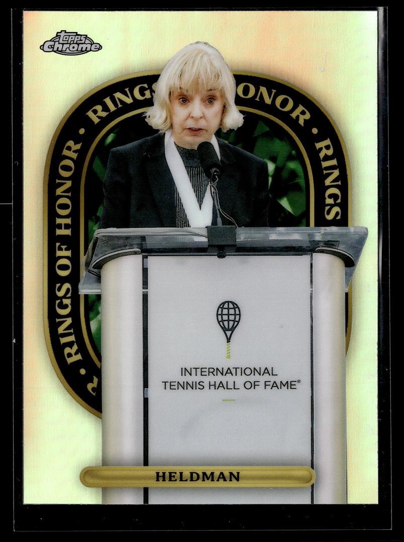 2021 TOPPS CHROME TENNIS REFRACTOR RINGS OF HONOR ROH-17 Julie Heldman ...