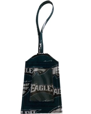 Philadelphia Eagles LUGGAGE TAG HAND MADE COTTON PRINT TRAVEL GIFT ...