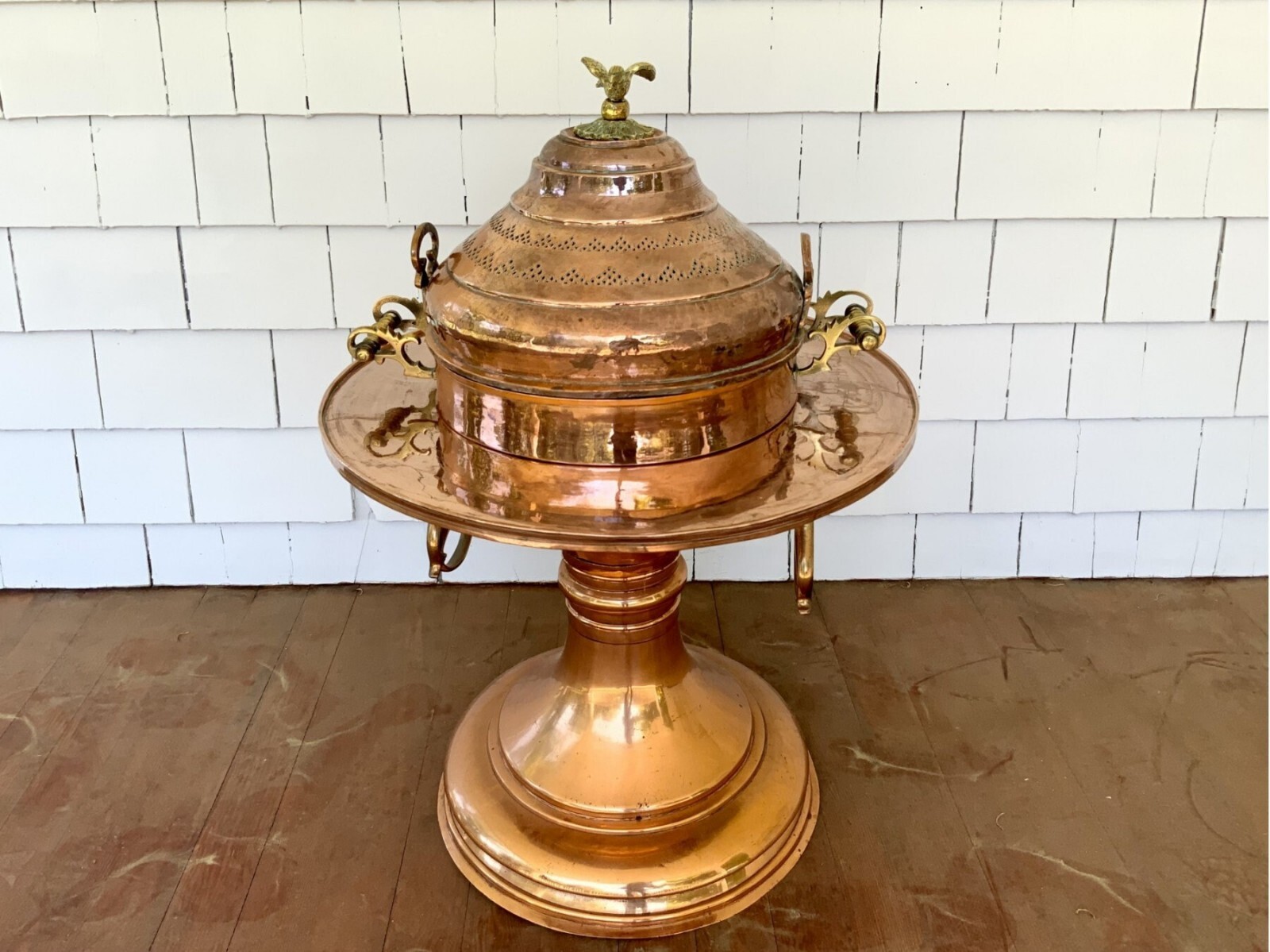 Middle Eastern Vintage Brazier Heater FirePit Polished Brass & Copper ...