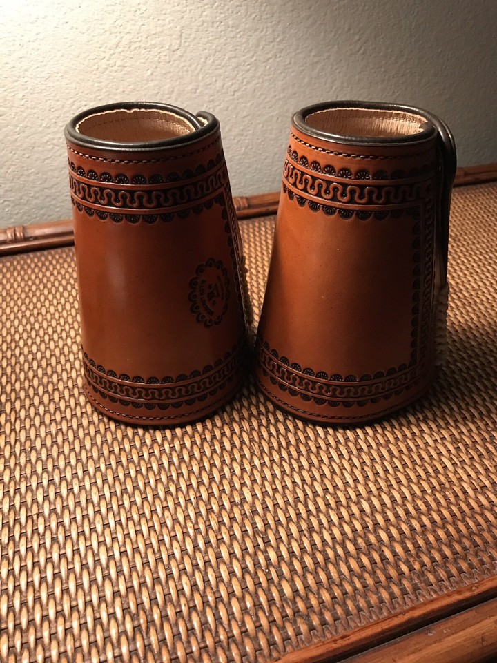 Western Americana SASS Cowboy Action LEATHER ROPING CUFFS, #212, USA ...