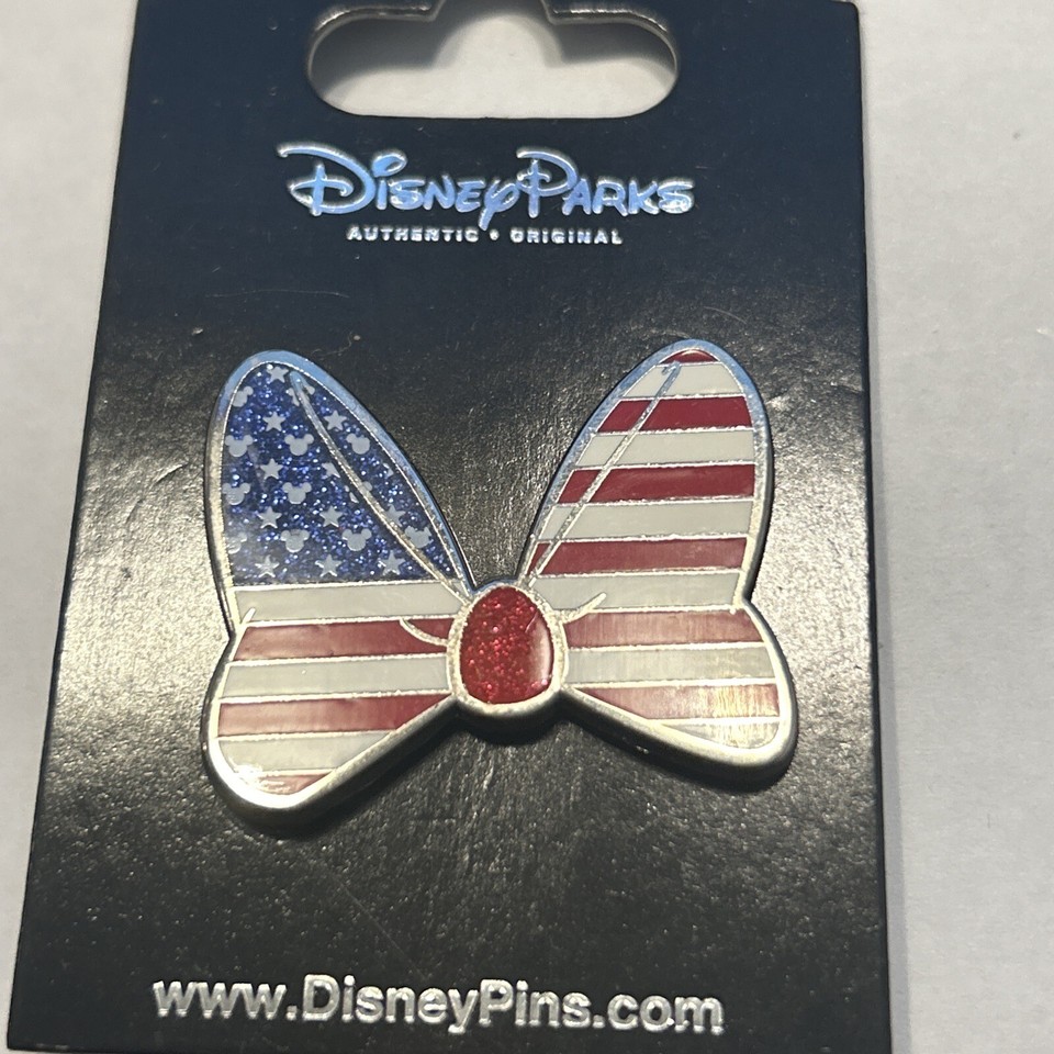 Disney Pin 2015 Minnie Mouse American Flag Bow Patriotic Usa | eBay