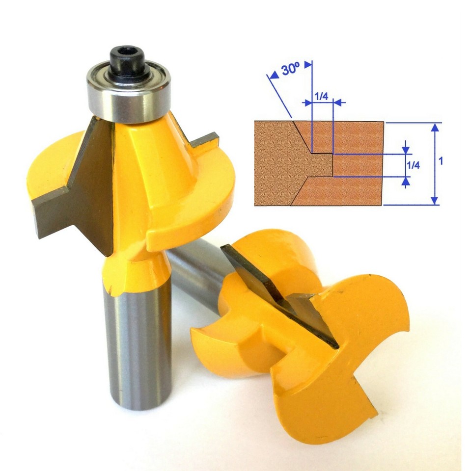 2 pc 1/2"Shank Edge Banding Tongue & Groove Router bit Set | eBay