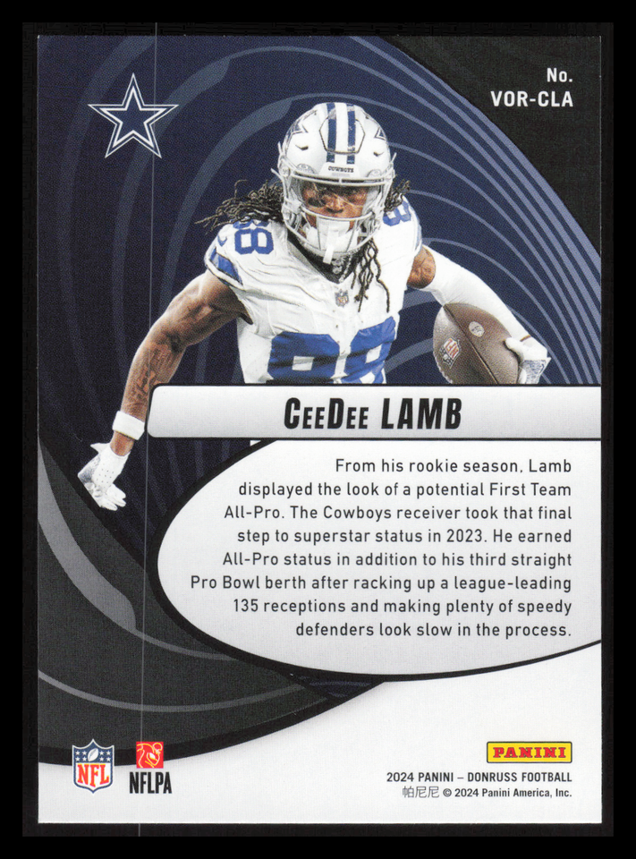 2024 Donruss CeeDee Lamb Vortex VOR-CLA Dallas Cowboys | eBay