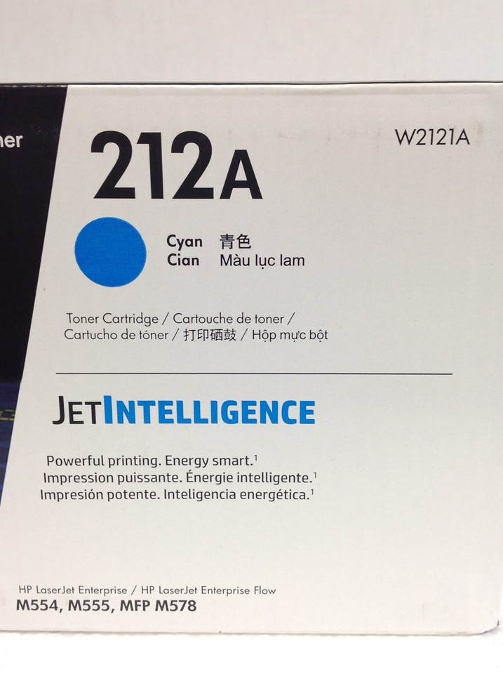 NEW HP 212A Cyan Toner Cartridge W2121A For LaserJet Enterprise M554 ...