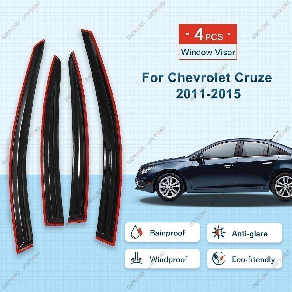 For Chevy Cruze 2011-2015 Windows Rain Guards Visor Wind Deflectors ...