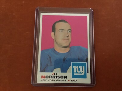 1969 Topps Football Joe Morrison New York Giants Card #175 | eBay