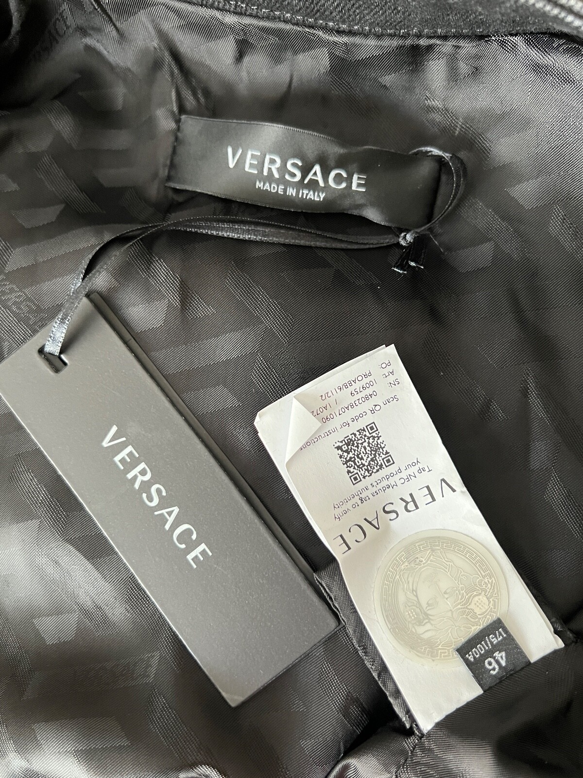 NWT Versace Medusa Logo Washed Black Denim Motorcycle Biker Jacket 46 10 $3290 | eBay