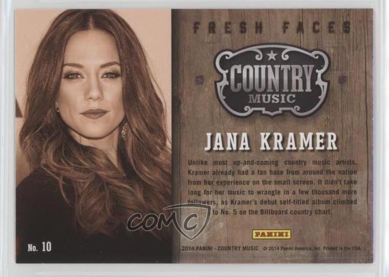 2014 Panini Country Music Fresh Faces Retail Green Jana Kramer #10 11pj ...