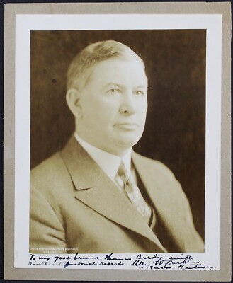US Vice President Alben Barkley Signed Photo | eBay