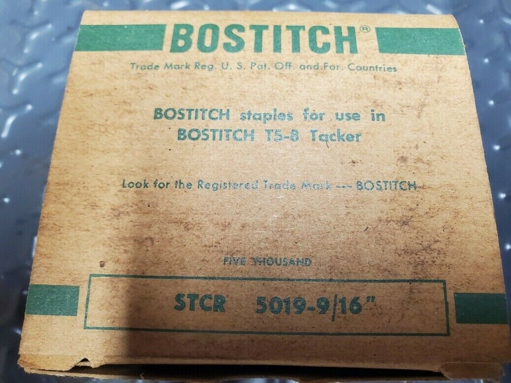 STCR 5019 9/16 (Box-5000) Power Crown Bostitch Staples "NIB" use in T5 ...