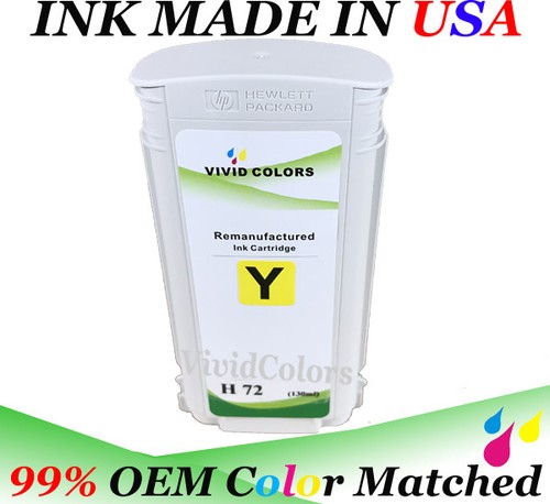 Remanufactured HP 72 Yellow Ink Cartridge C9373A for HP Designjet T790 ...