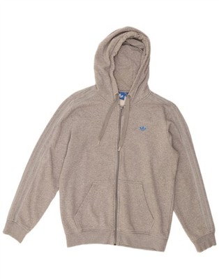 ADIDAS Mens Zip Hoodie Sweater Medium Grey Cotton BJ24 | eBay UK