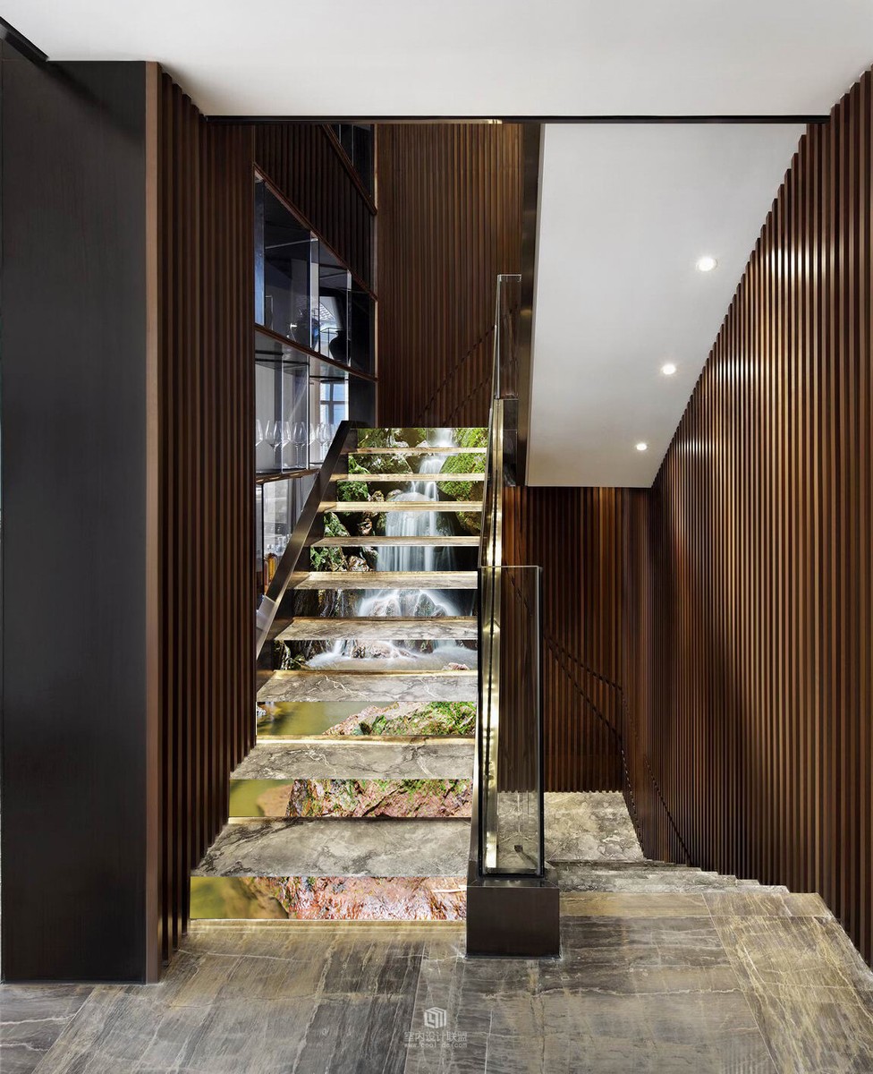 Waterfall Under Stairs