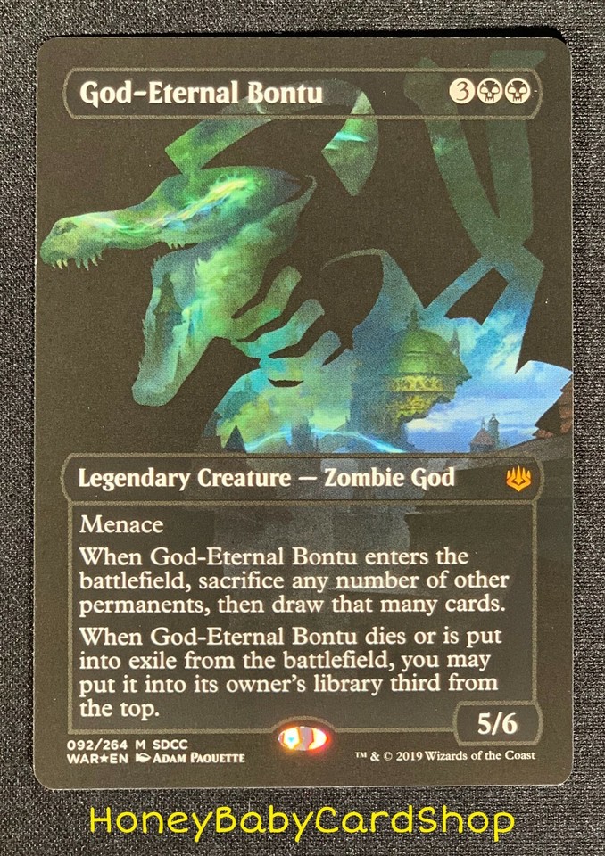 MTG War of the Spark 2019 God-Eternal Bontu M/NM SDCC Exclusive Full ...