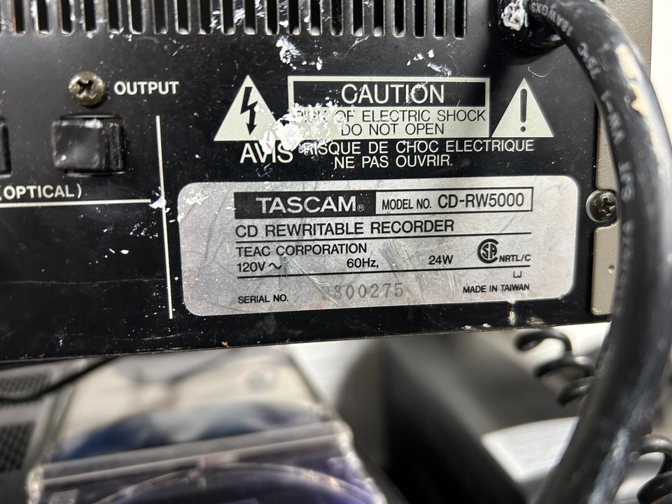 TASCAM CD-RW5000 Professional CD-R CD-RW Recorder | eBay