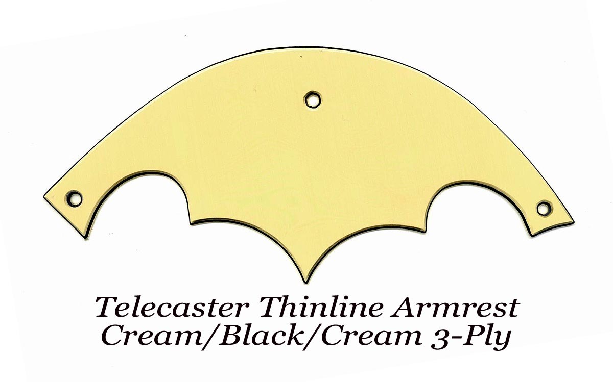 Telecaster Tele Thinline Aged 5-Ply B/W/B/W/B Guitar Armrest for Fender ...