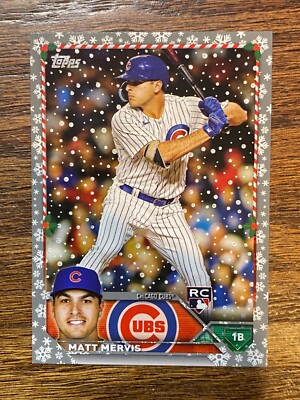 2023 Topps Holiday Mega Matt Mervis Metallic Snowflake Rookie #H48 Cubs ...