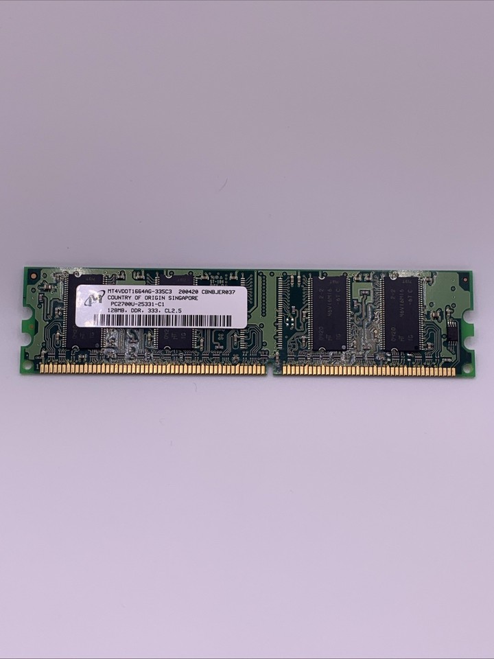 Micron 128MB DDR-333MHz DIMM PC-2700U CL2.5 RAM (MT4VDDT1664AG ...