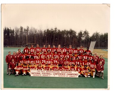 1972 WASHINGTON REDSKINS TEAM 8X10 PHOTO NFC CHAMPIONS DC FOOTBALL NFL ...