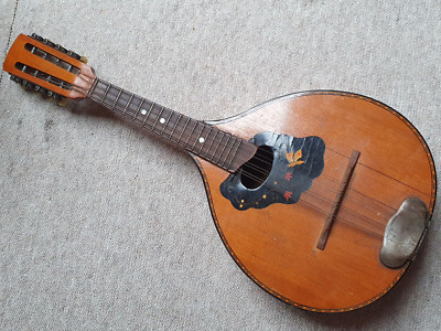 old German mandolin with inlayed butterfly , needs repair! | eBay