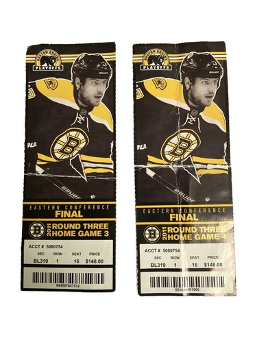 Boston Bruins Ticket Snub 2011 Eastern Conference Finals Games 5 & 7 | eBay