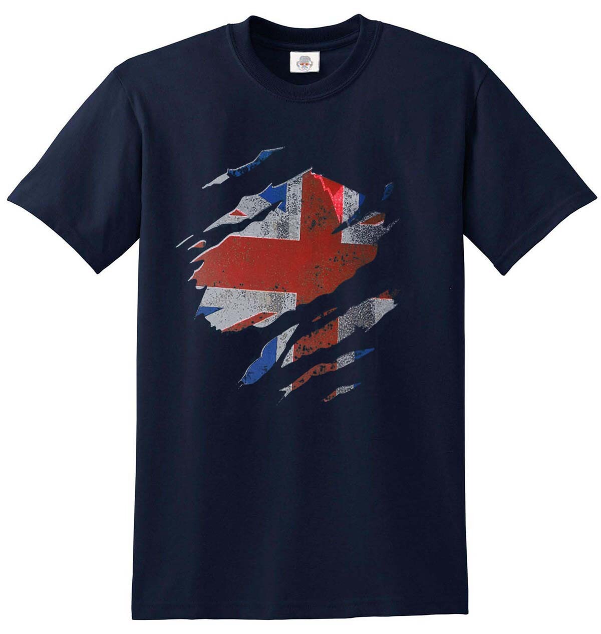 Ripped Union Jack Flag T-Shirt Funny t shirt country British retro ...