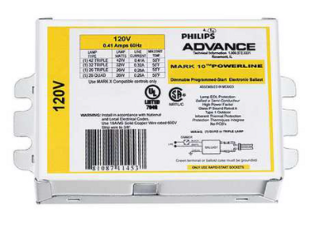 Philips Advance Mark 10 Electronic Dimming Ballast (REZ2Q26M2LD) for ...
