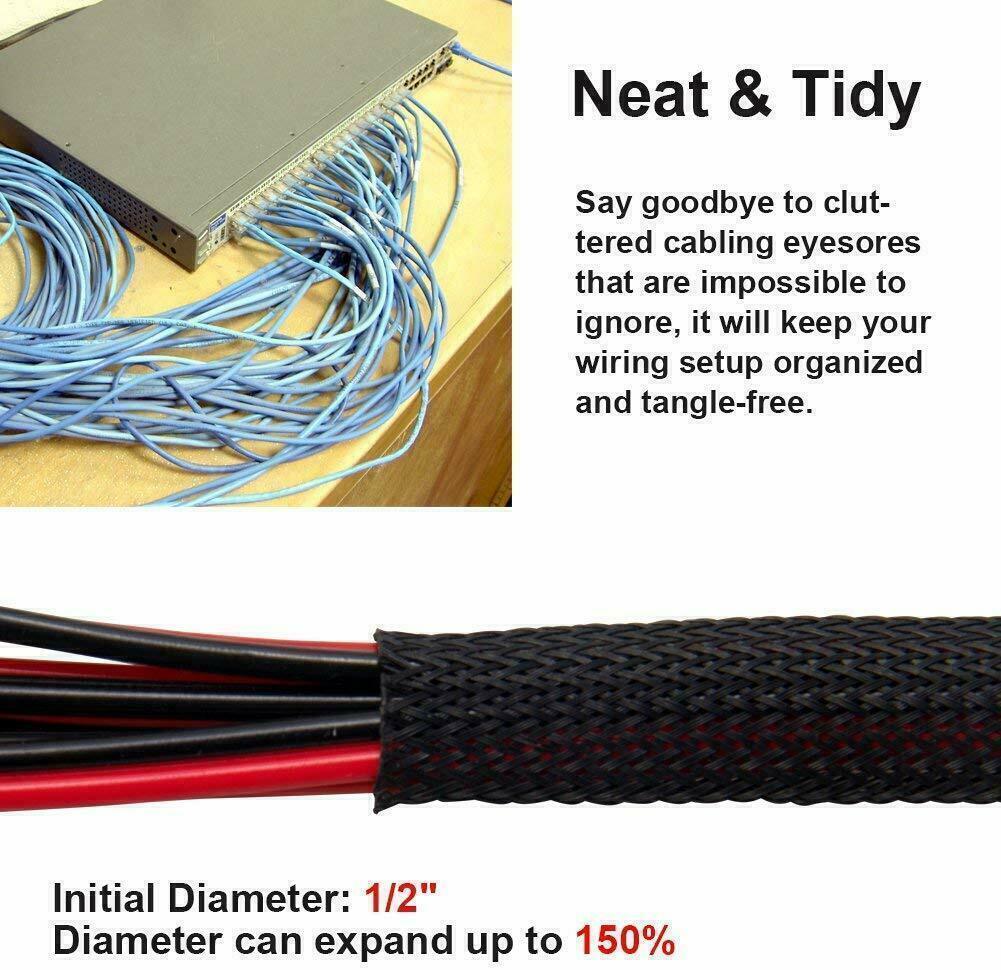 Expandable Braided Sleeving Automotive Wire Harness Cable Protectors ...