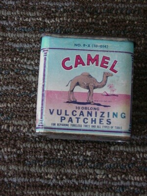 VINTAGE CAMEL VULCANIZING TIRE PATCHES EMPTY CAN NO 9-S1 (10-014) HT 27 ...