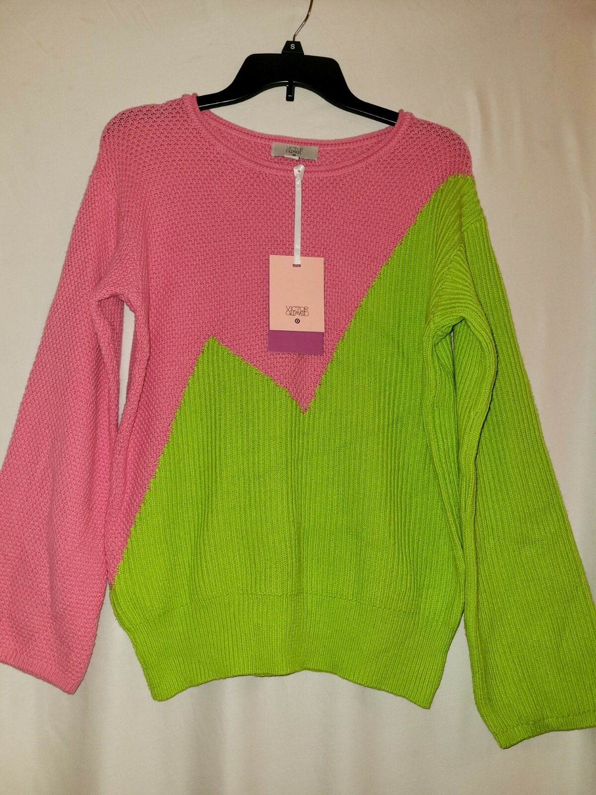Victor Glemaud X Target Crewneck Pullover Sweater Pink/Lime Green Size ...