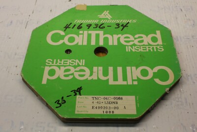 TRIDAIR INDUSTRIES TNC-04C-0168 COIL THREAD INSERTS 4-40X1.5 DNS QTY ...