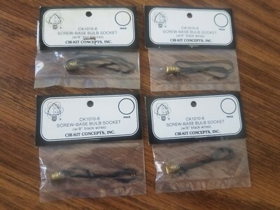 Lot Of 4 Dollhouse Miniature Model Train Screw Base Bulb Sockets 1010-8 ...