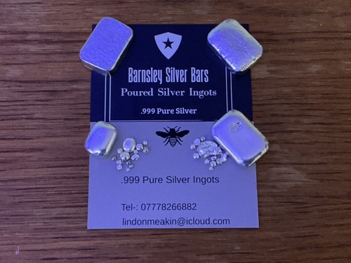 Hand Poured .999 Pure Silver Ingot 41.35g | eBay UK