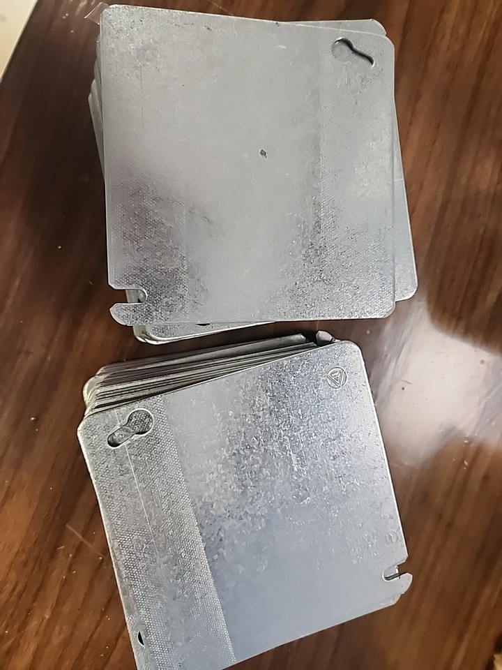 EGS 4" Metal Blank Plate Box Of 50 | eBay