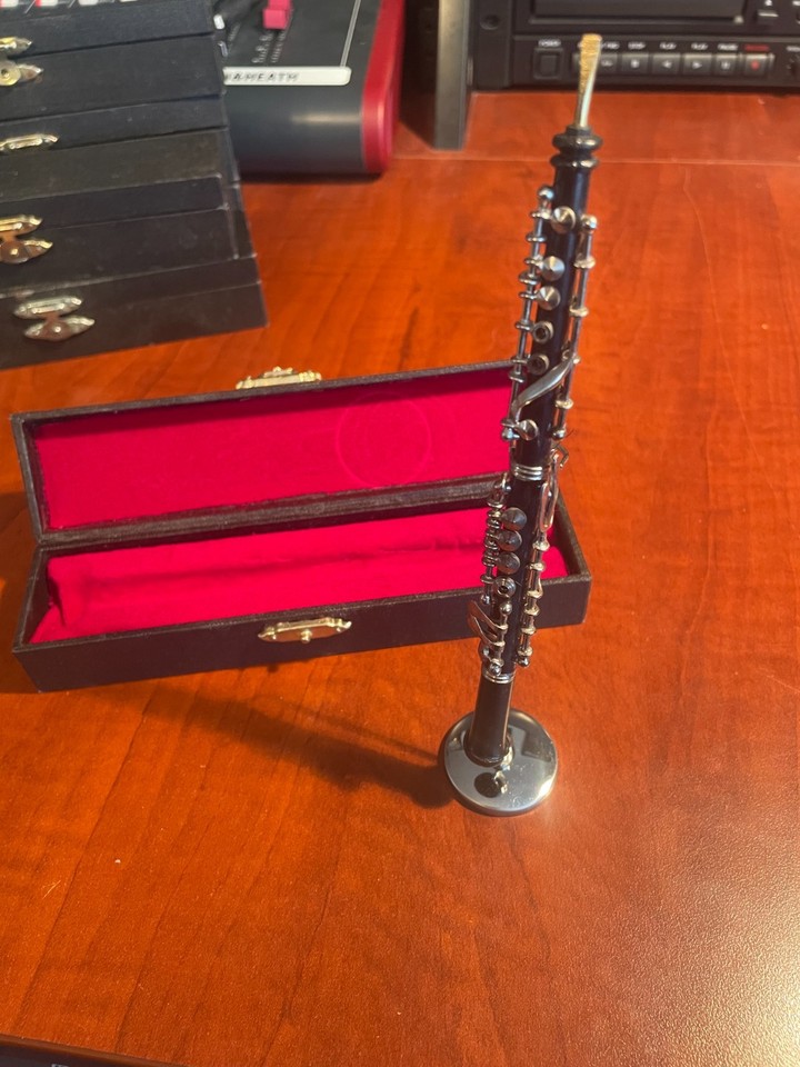 Oboe Blackwood Handmade Miniature Music Instrument 6.25" w/ case ...