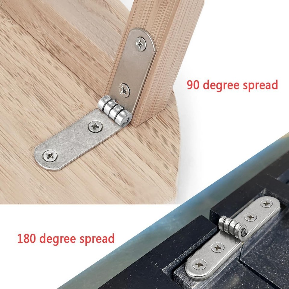 12 Pcs 180 Degree Hinges,Small Folding Flip Hinges for Sliver | eBay UK