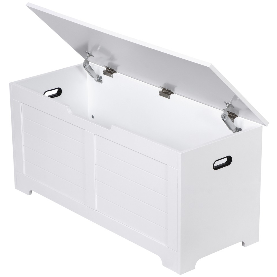 Storage Chest Wooden Toy Chest with Lid Storage Bench with Safety Hinge ...