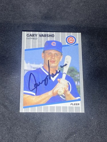 Gary Varsho 1989 Fleer #441 Chicago Cubs Auto Autographed Signed MLB ...