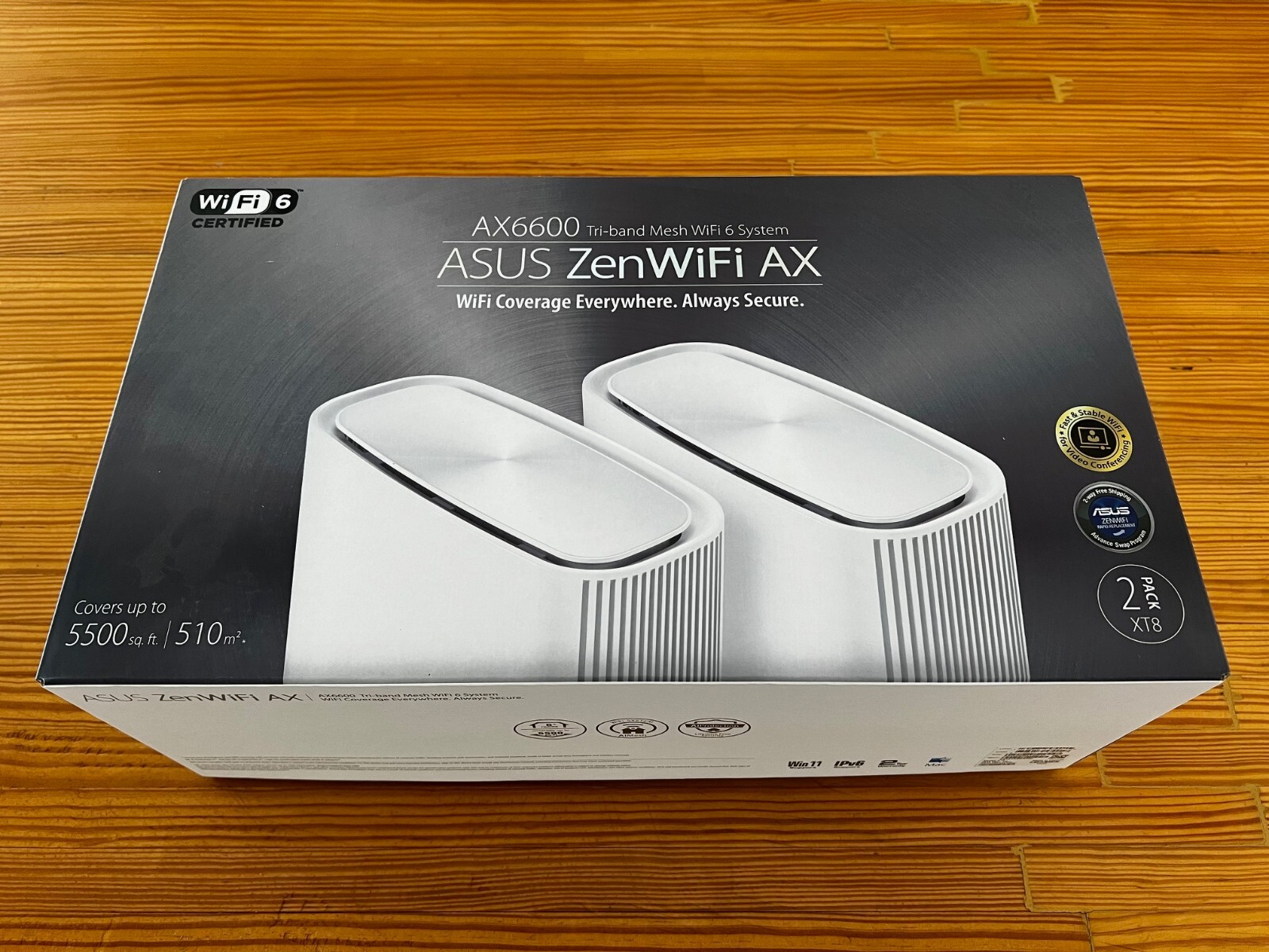 ASUS ZenWiFi XT8 AX6600 Tri-Band WiFi 6 AiMesh System Router (2-pack ...
