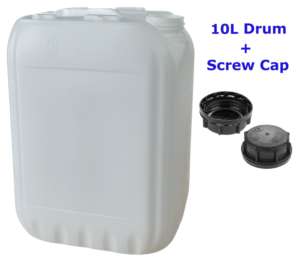 10 LITRE 10L JERRYCAN JERRICAN WATER CONTAINER FOOD SAFE DRUM SCREW TAP ...